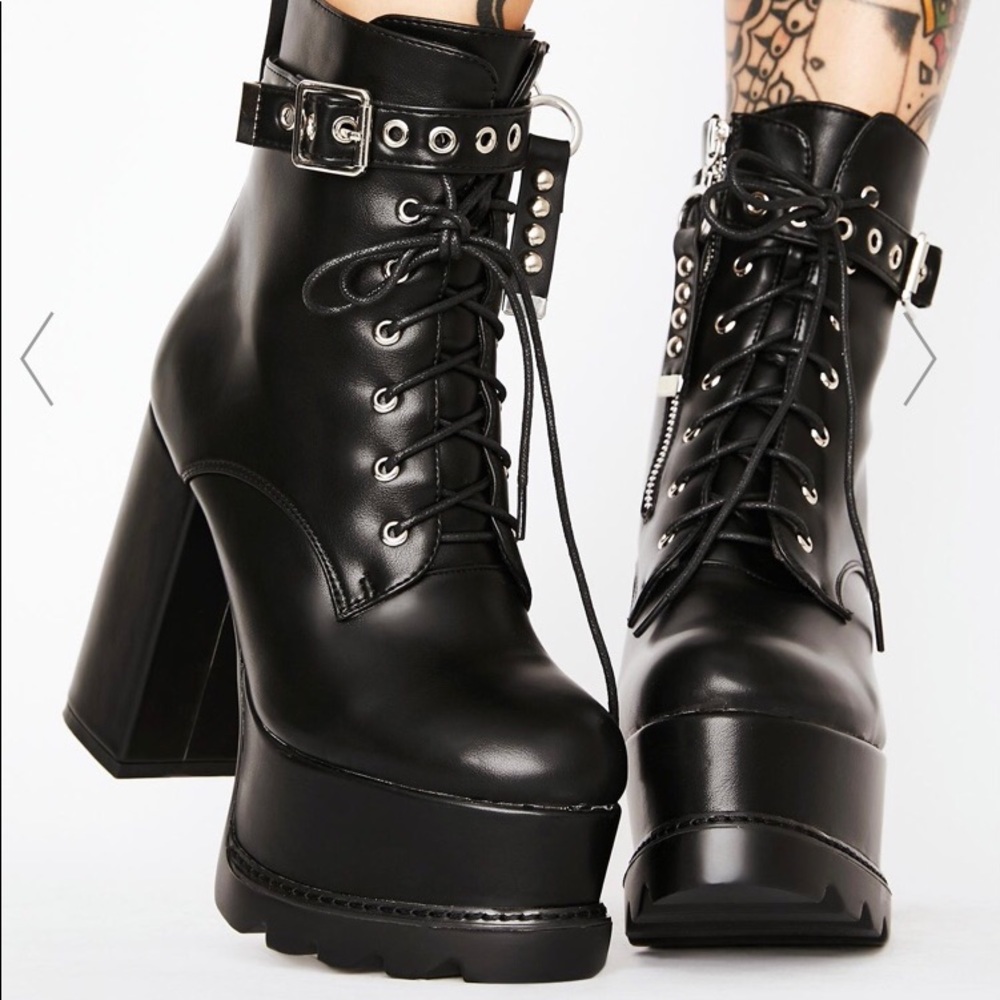 Dolls Kill Platform Boots - Gem